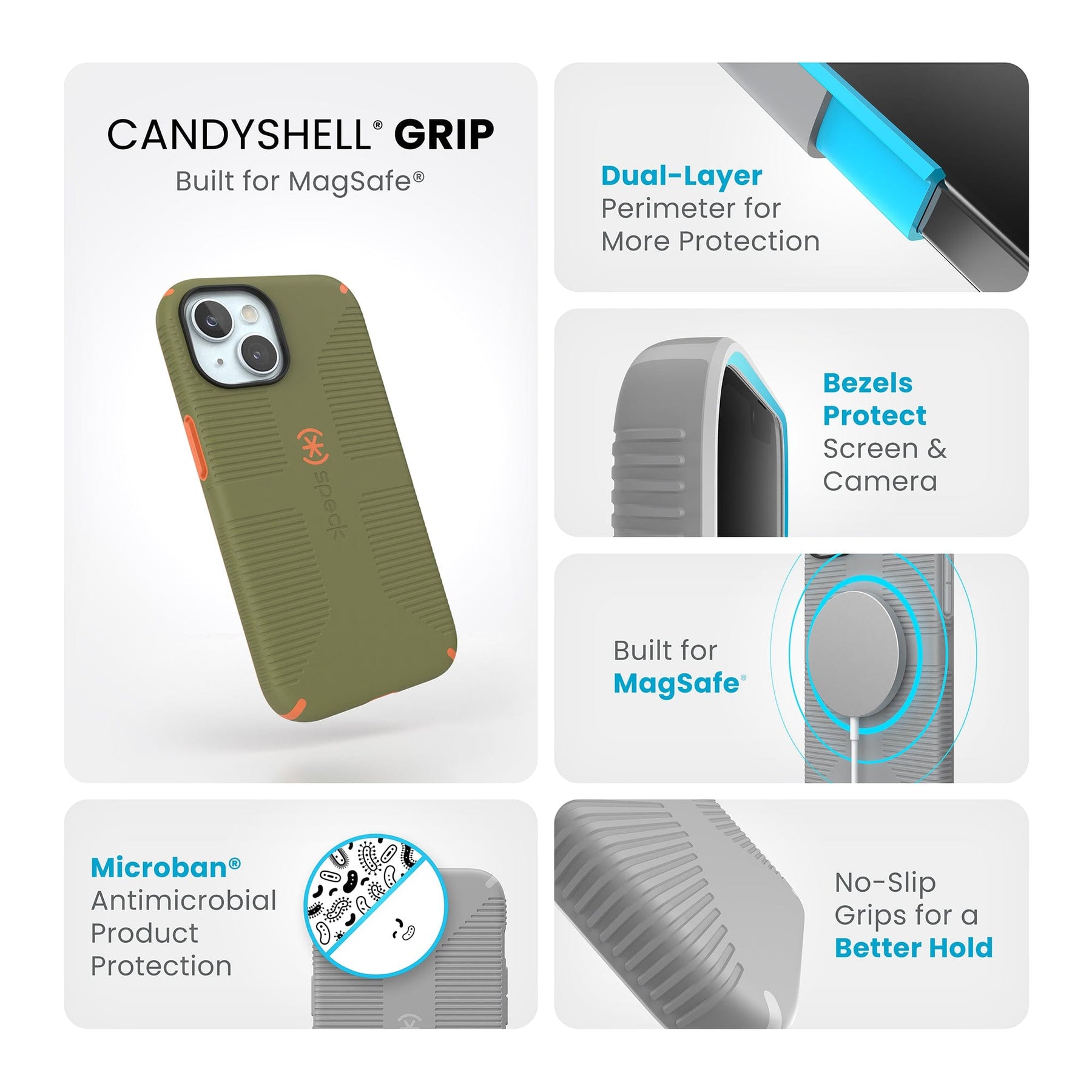 CandyShell Grip MagSafe Apple iPhone 15 Case by Speck Products| Apple ...