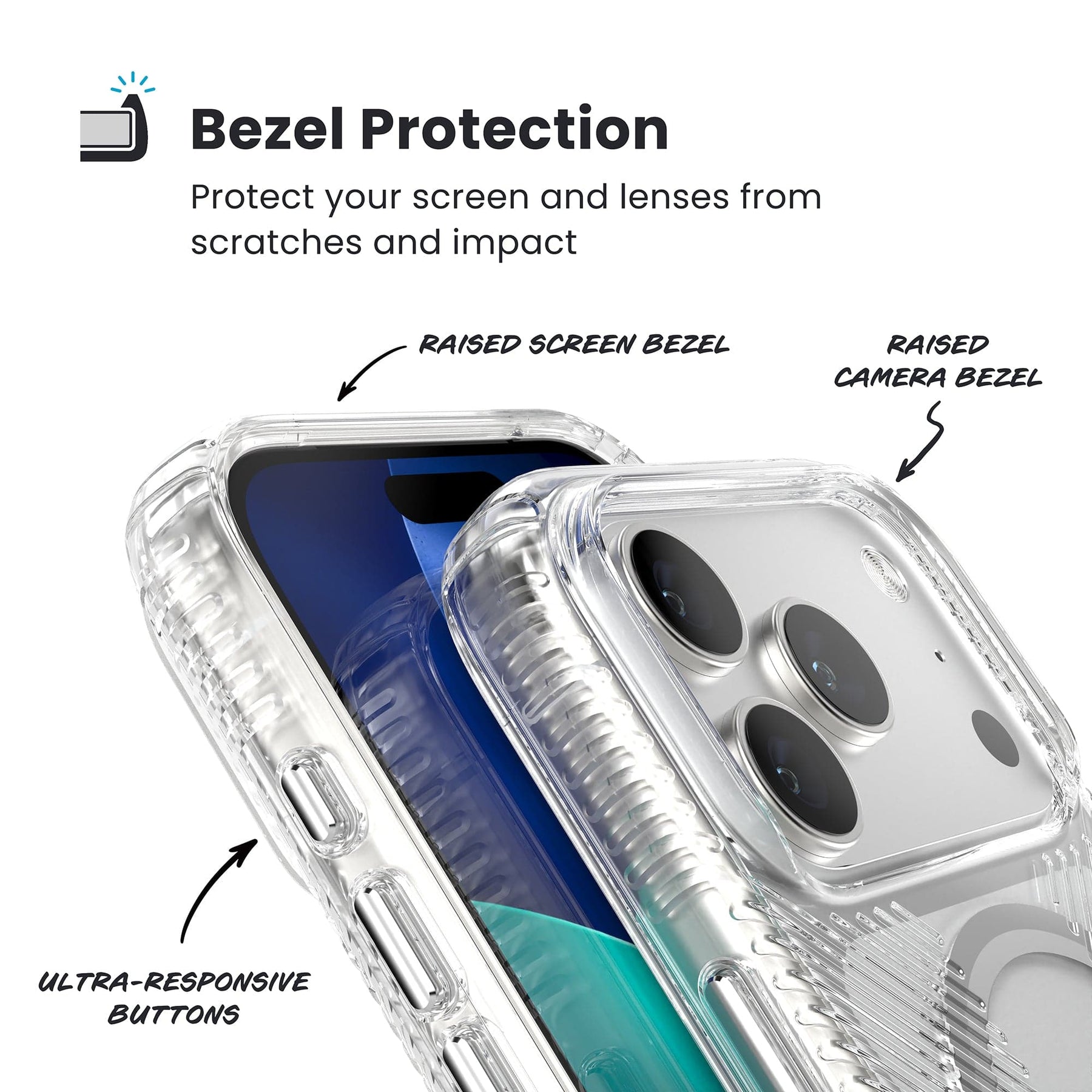 Presidio Perfect-Clear Grip MagSafe with ClickLock Apple iPhone 17 Pro ...