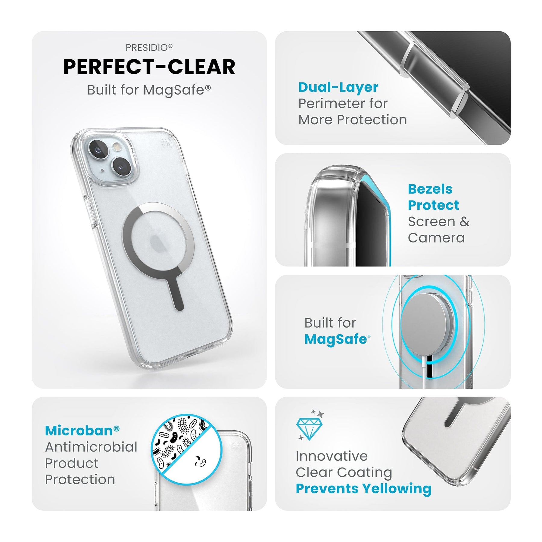 Presidio Perfect-Clear MagSafe iPhone 15 Plus Cases by Speck Products ...