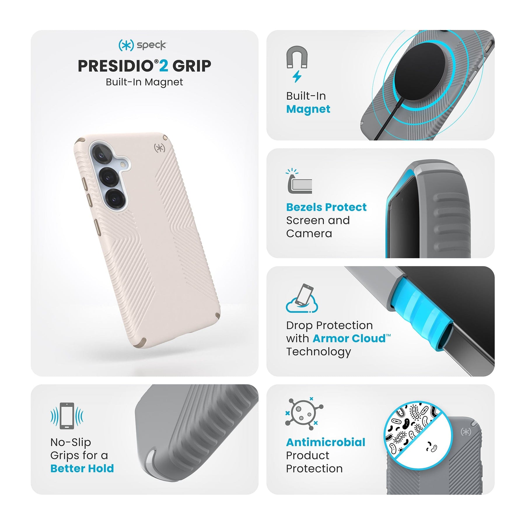 Presidio2 Grip Magnet Samsung Galaxy S25 Cases by Speck Products ...