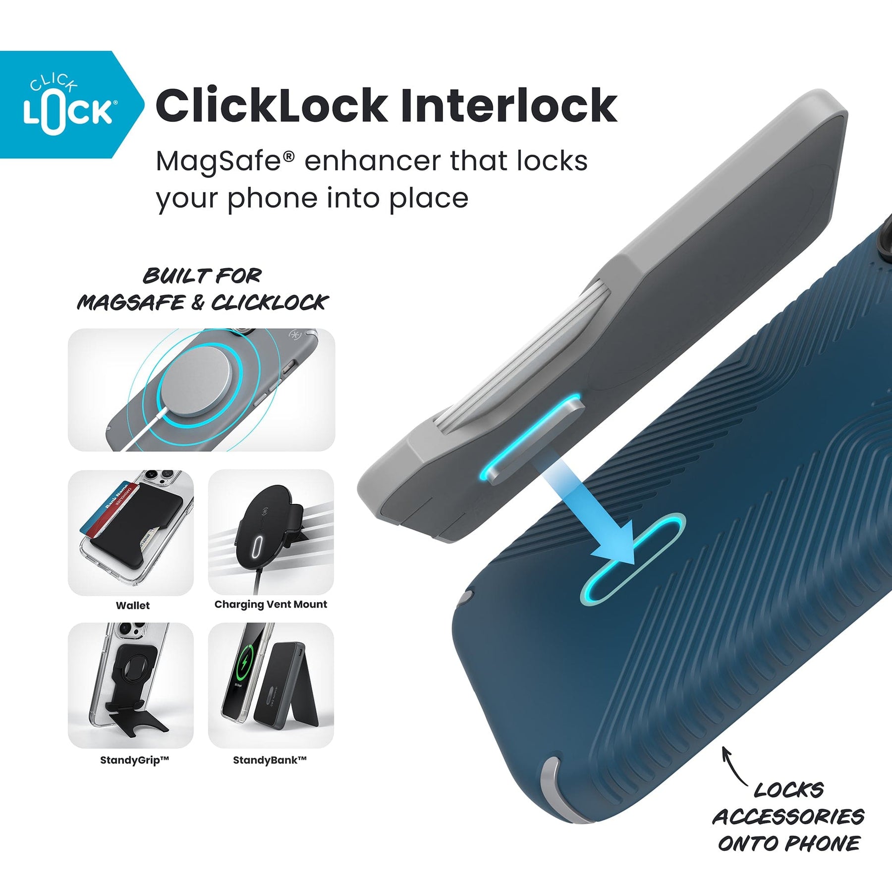 Presidio2 Grip MagSafe with ClickLock Apple iPhone 17 Case by Speck ...