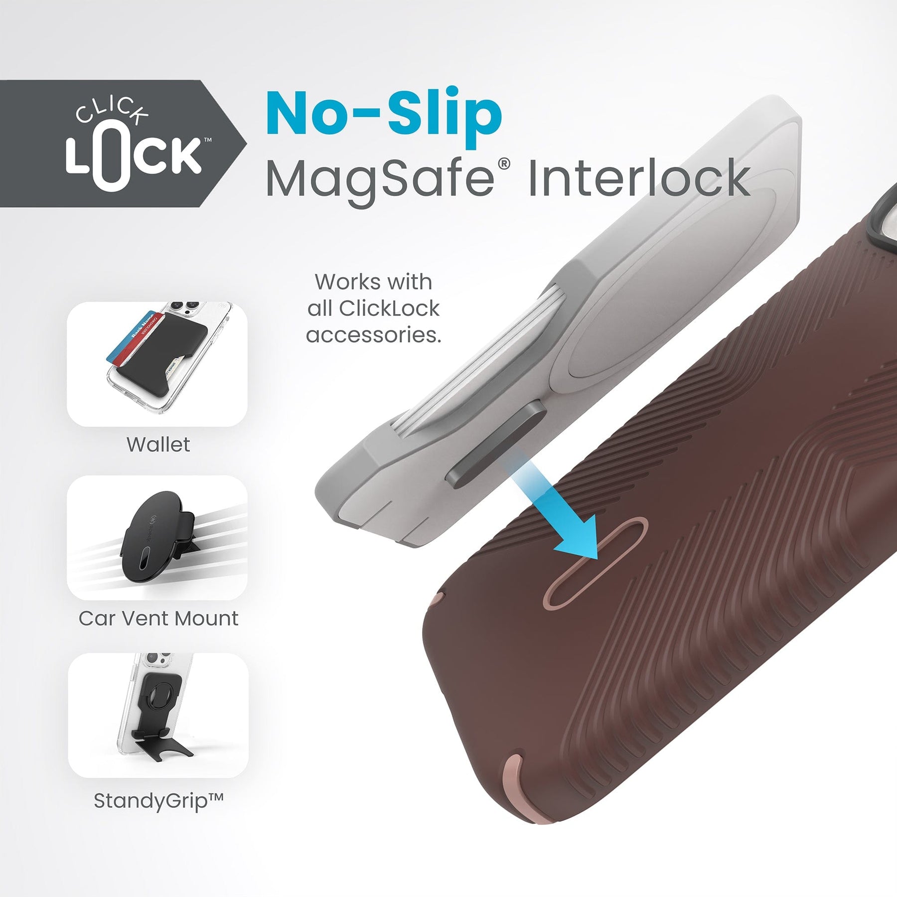 Presidio2 Grip MagSafe with ClickLock Apple iPhone 15 Case by Speck ...