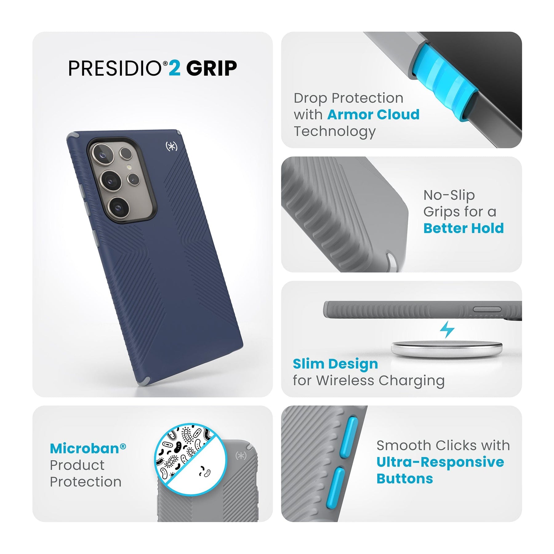 Presidio2 Grip Samsung Galaxy S24 Ultra Cases by Speck Products ...
